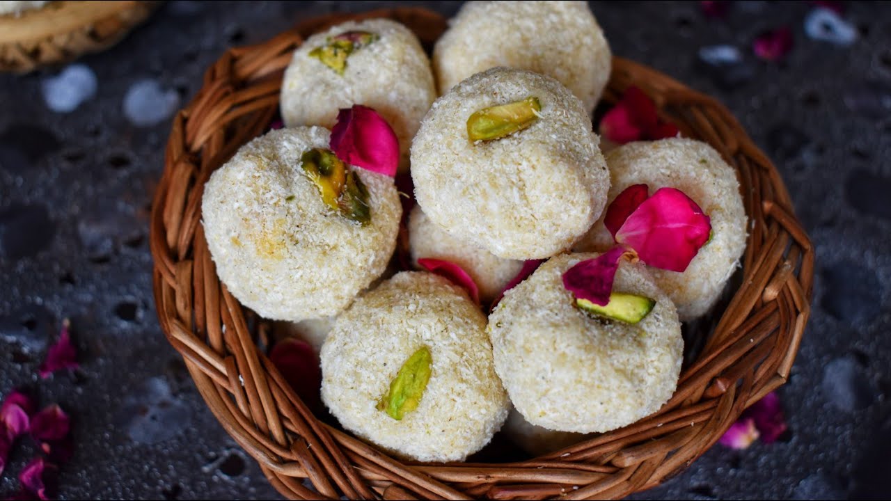 Easy 2 Ingredient Coconut Laddoos - Indoindians.com
