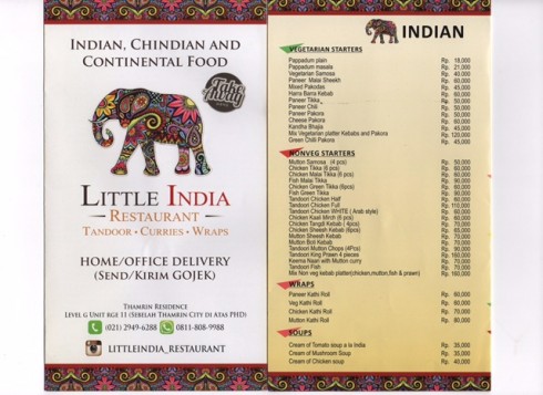 Little India Restaurant, Jakarta - Indoindians.com