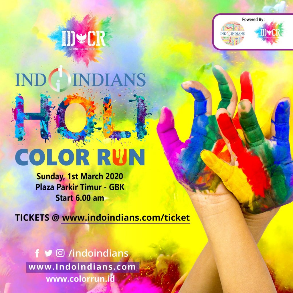 Indoindians Holi Color Run, Sunday 1st March 2020 - Indoindians.com
