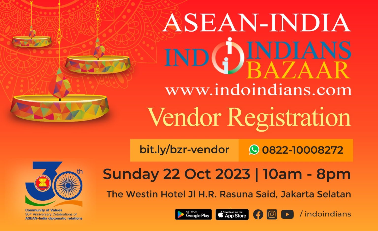 ASEAN-India Bazaar Sunday 22 Oct 2023 at The Westin Hotel, Jakarta ...