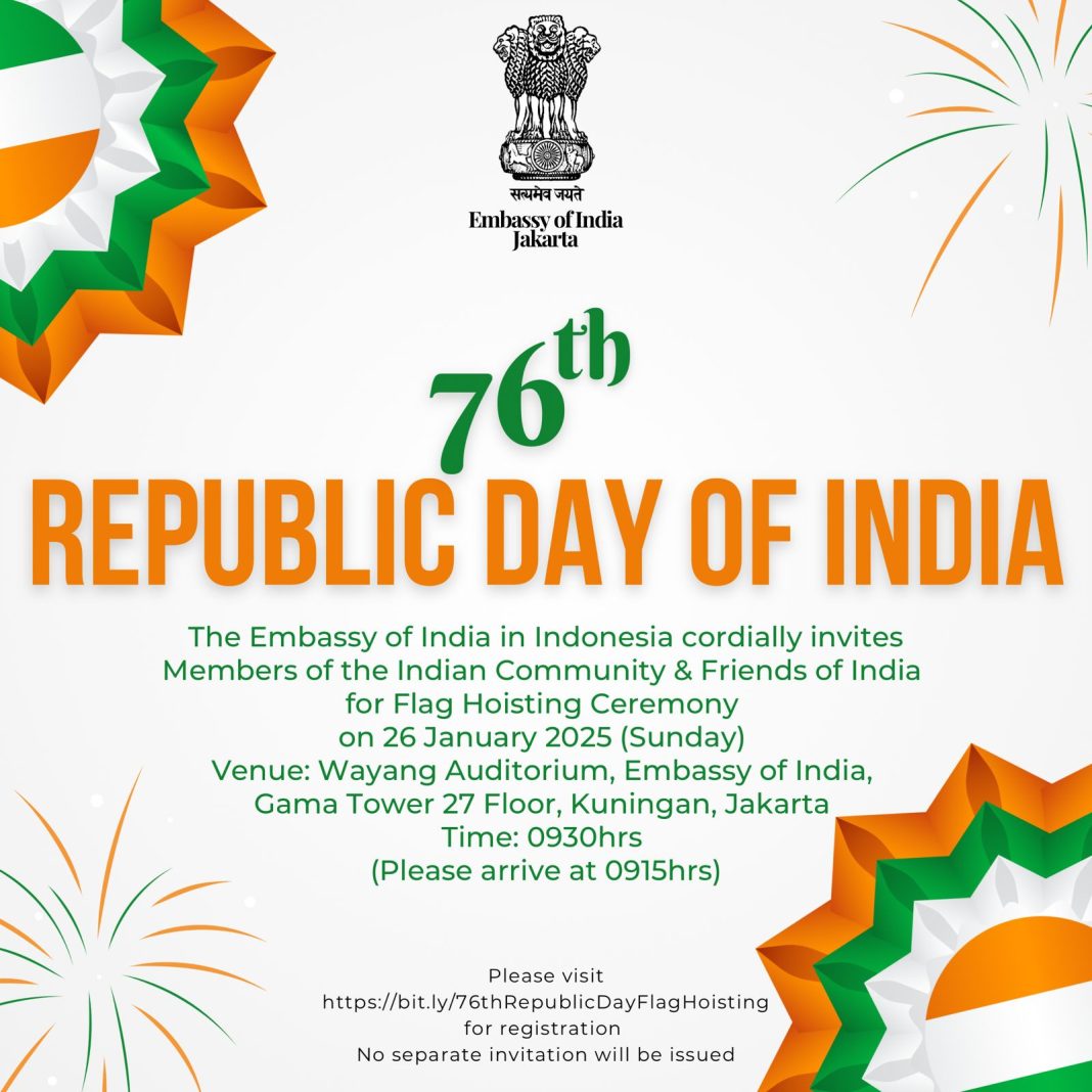 76th Republic Day in Jakarta - Flag Unfurling Ceremony - Indoindians.com