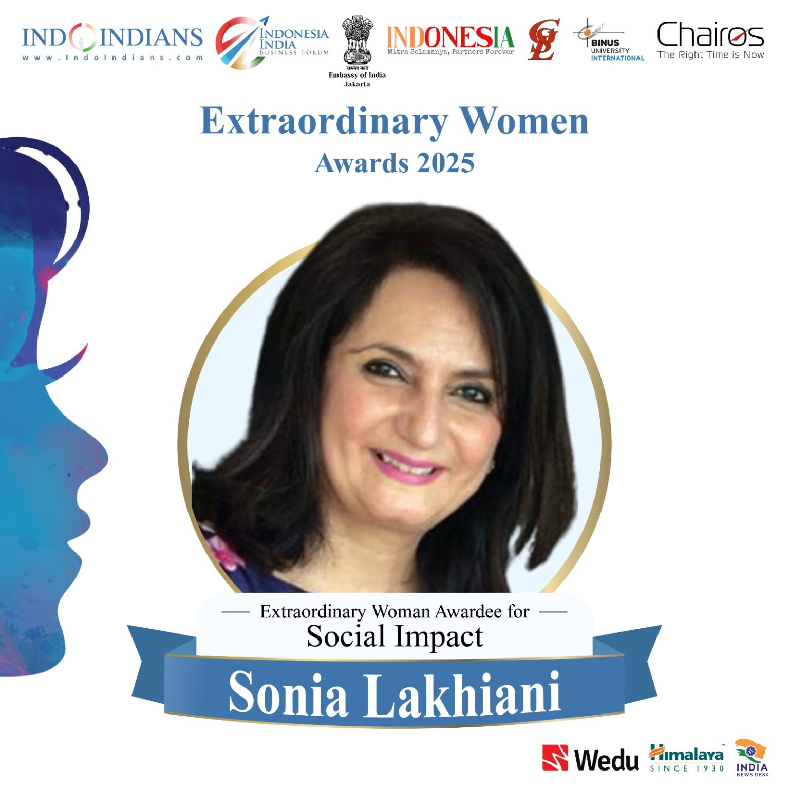 Extraordinary Women Awards 2025 - Sonia Lakhiani for Social Impact - Indoindians.com